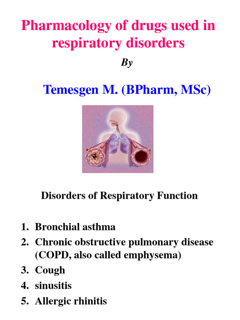 Drugs Used in Respiratory Disorders | PDF | Asthma | Chronic ...