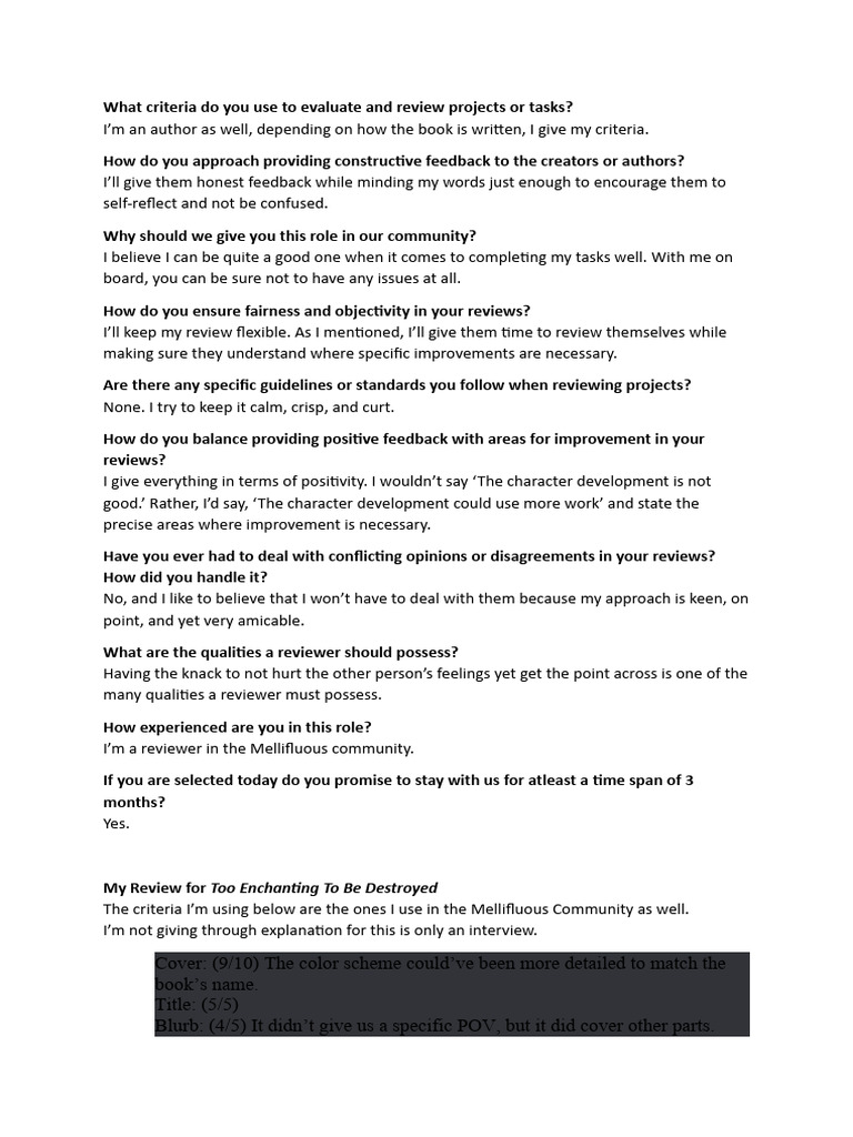 Reviewer Interview - Infernal Nexus | PDF