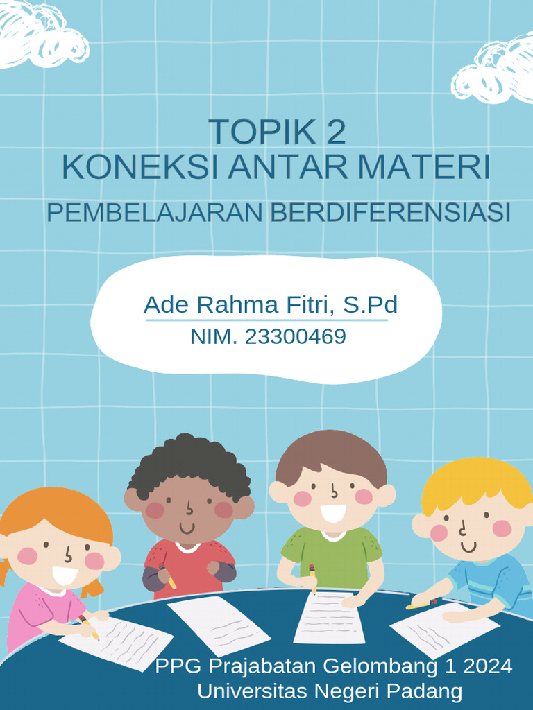 Topik 2 Koneksi Antar Materi Pembelajaran Berdiferensiasi | PDF | Karier & Perkembangan | Seni