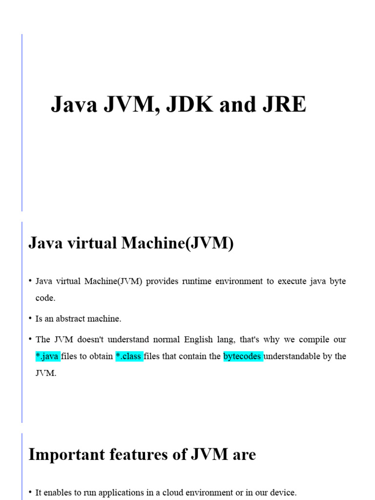 Understanding Java JVM, JDK, and JRE | PDF | Java Virtual Machine | Java (Programming Language)