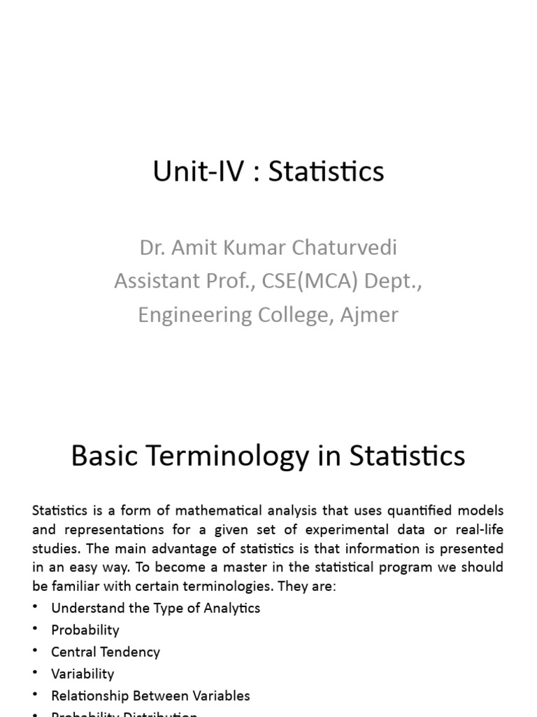 Unit-IV of Data Science | PDF | Estimator | Bias Of An Estimator