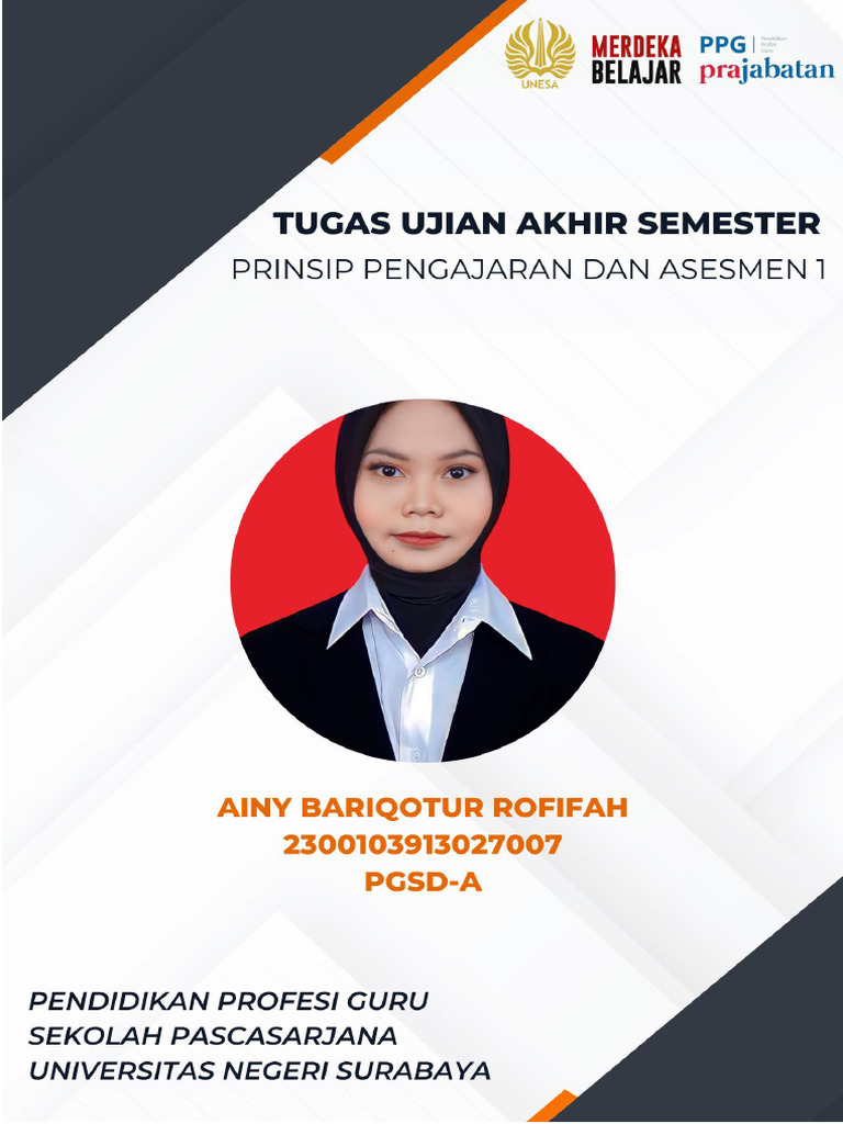 UAS - Prinsip Pengajaran Dan Asesmen 1 | PDF | Karier & Perkembangan | Seni