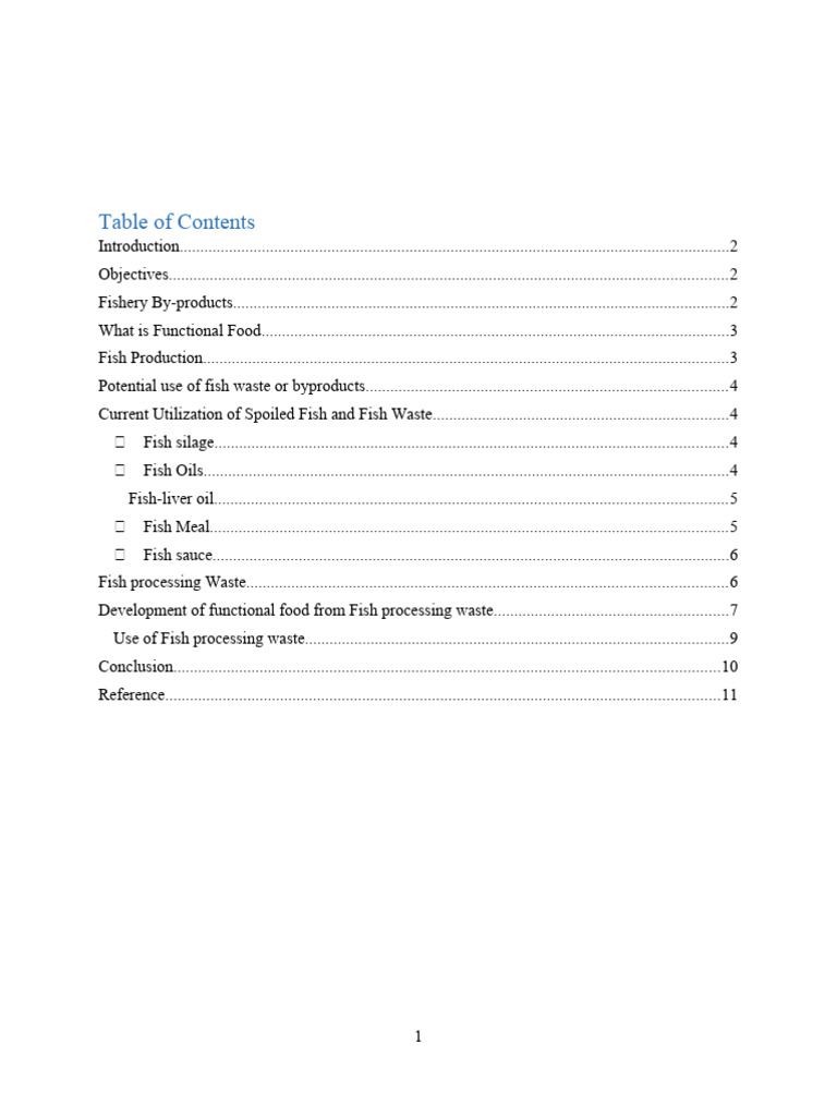 Utilization of Freshwater Fish Processing Waste To Develop Functional ...