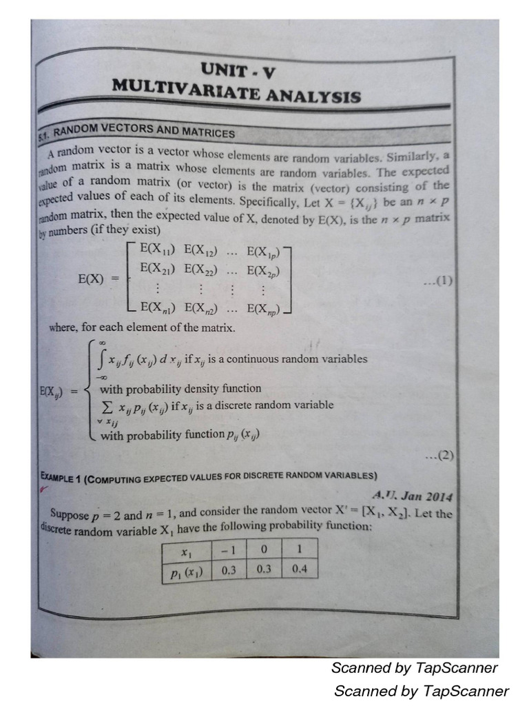 maths(multivariate analysis) | PDF maths(multivariate analysis) | PDF