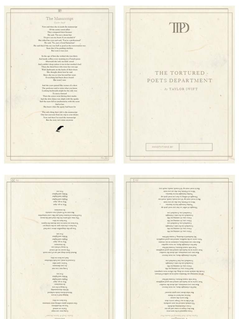 Ttpd - Booklet | PDF | Toys