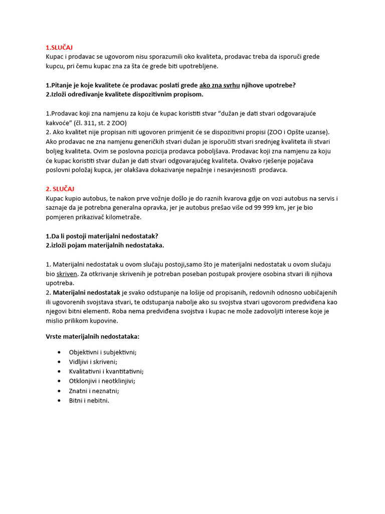 Slucajevi Pravo | PDF