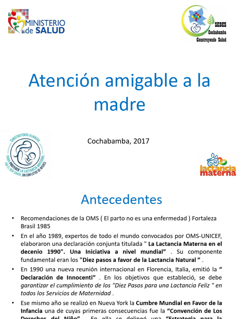 Atencion Amigable IAMN 2017 | PDF | Parto | Amamantamiento