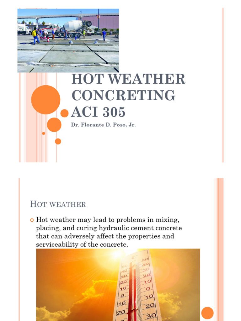 6 Hot Weather Concreting ACI 305 | PDF | Concrete | Humidity