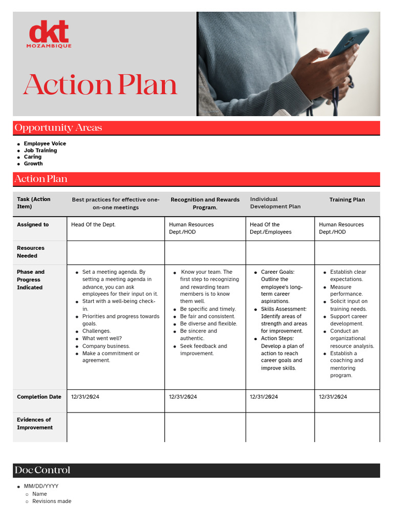 Action Plan Doc in Black Grey Sleek Editorial Style | PDF | Goal ...