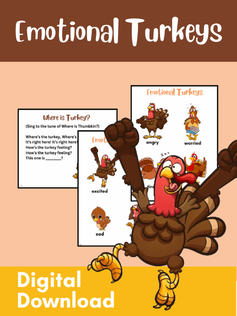 EmotionalTurkeysPreschoolKindergartenThanksgivingHarvestFreeActivity 1 ...