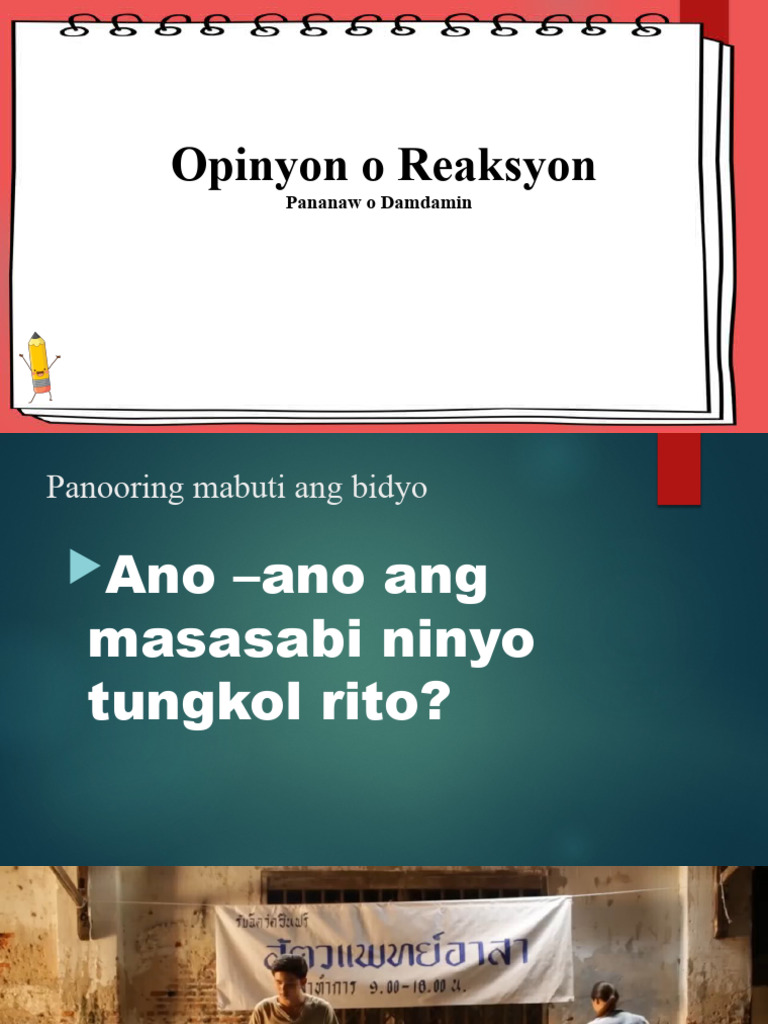 Opinyon o Reaksyon-Grade 2 | PDF