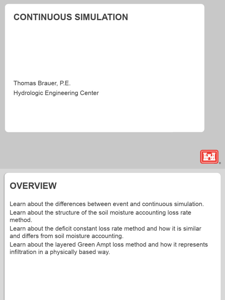 L2 Continuous Simulation Methodologies | PDF | Evapotranspiration | Groundwater