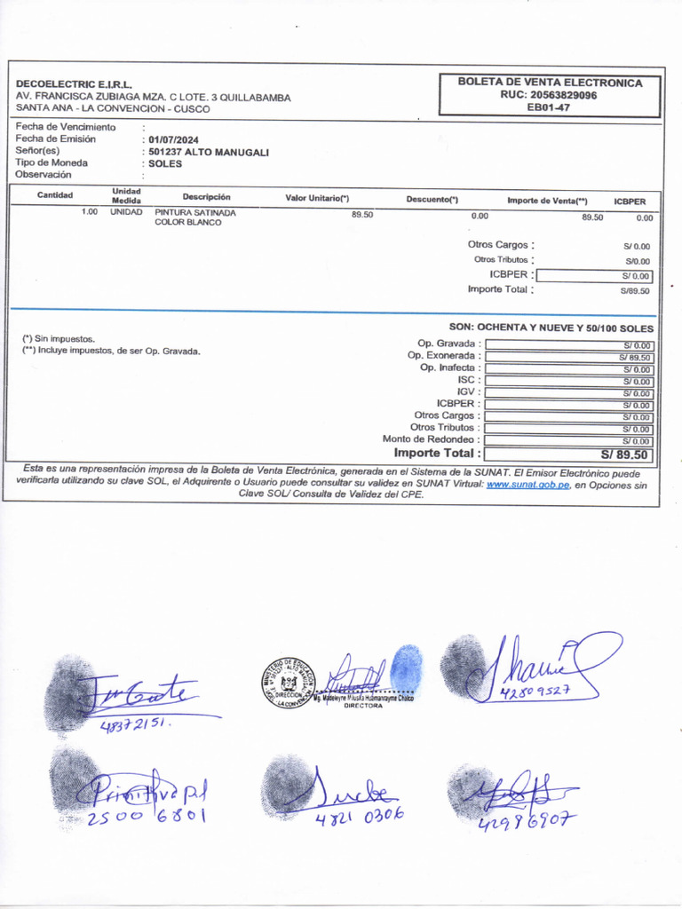 Boleta de Venta Eb01-47 | PDF