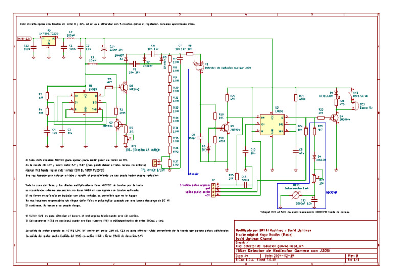 Circuito Sensor de Radiacion Gamma Revision B-1 | PDF
