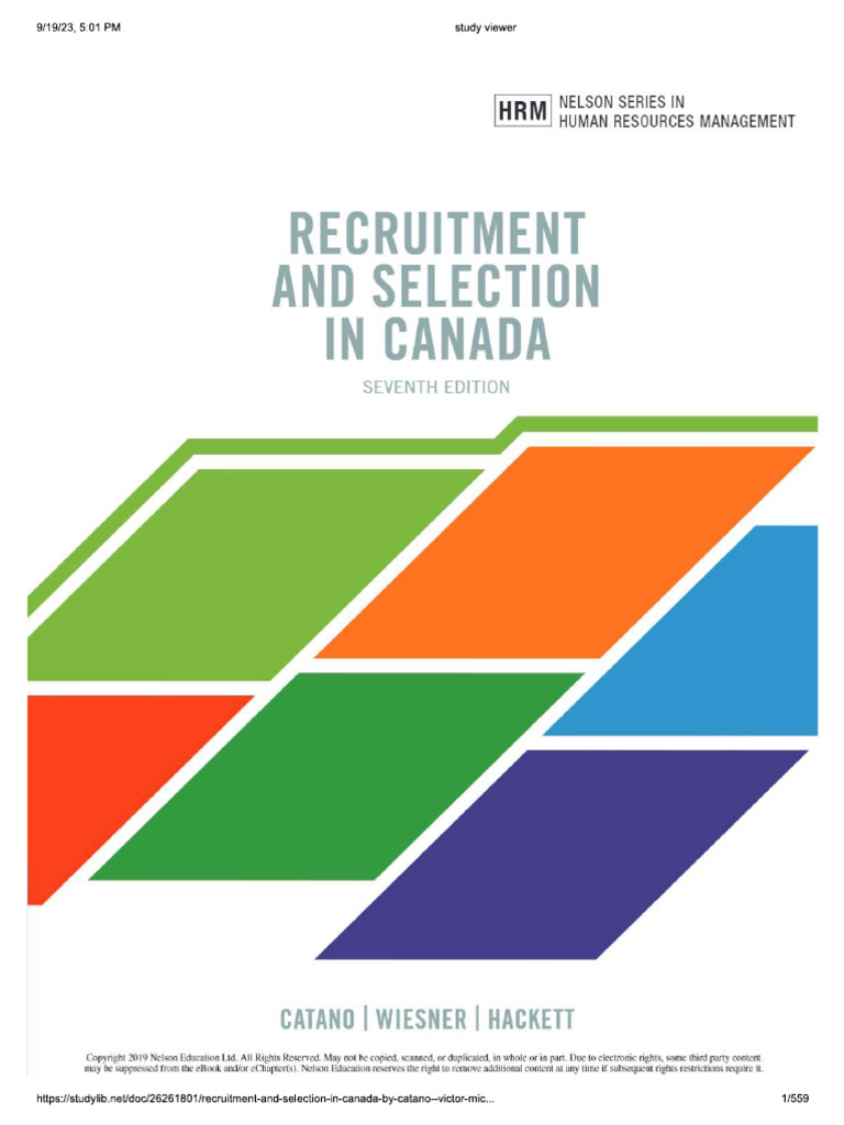 Textbook - Recruitment and Selection | PDF