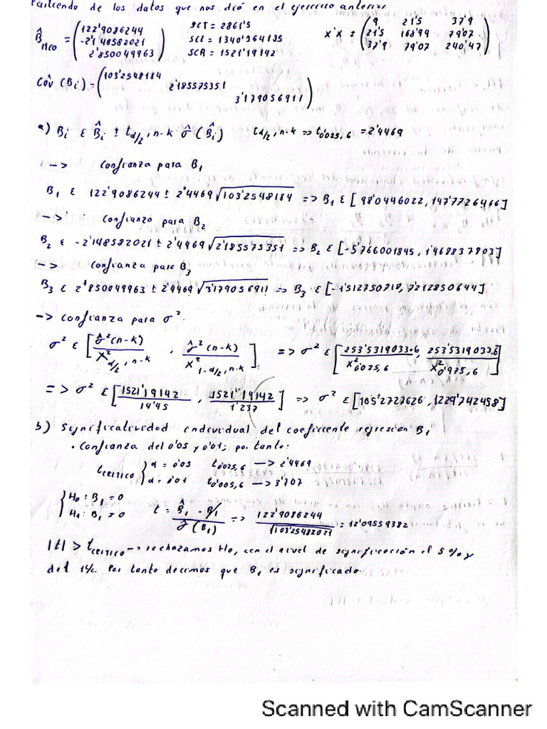 Econometría Ejerció 2 | PDF