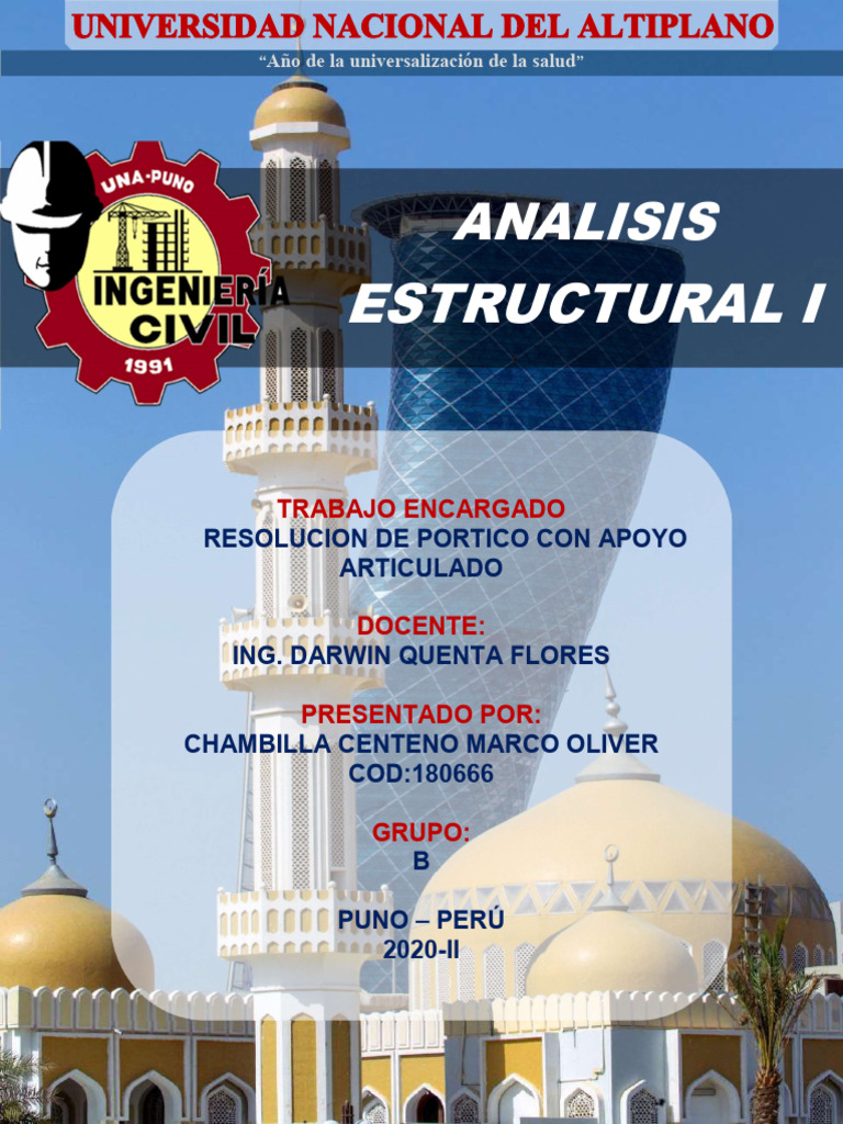 Chambilla C - Marco Oliver - PORTICO CON APOYO ARTICULADO - METODO ...