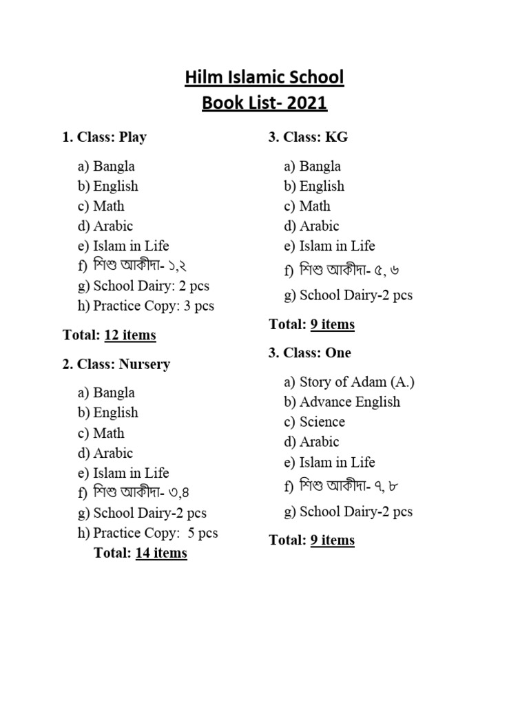 Book List-2021 | PDF