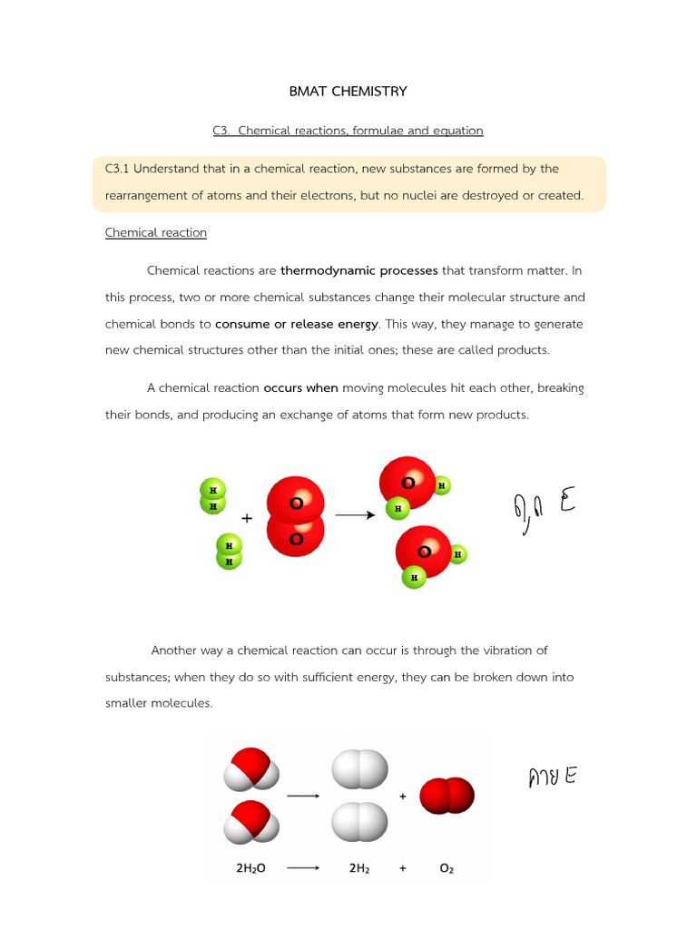 C3- Chemical Reaction | Download Free PDF | Chemical Reactions ...