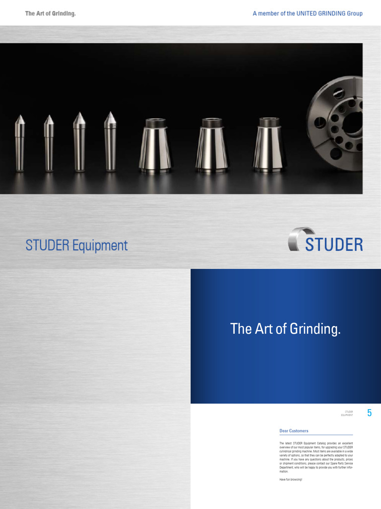 Studer Broschuere Zubehoer en | PDF | Grinding (Abrasive Cutting) | Tools