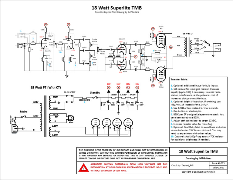 JMPGuitars 18 Watt Superlite TMB Schematic | PDF | Computer Engineering ...