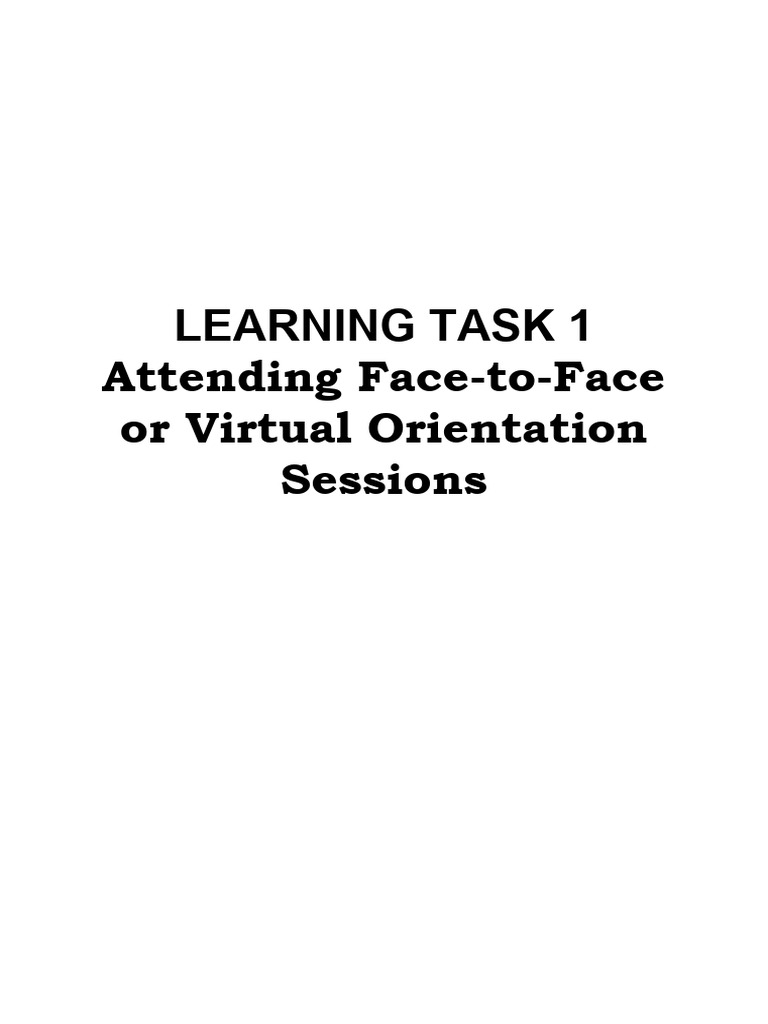Learning Task 1 2 | PDF | Teachers | Learning