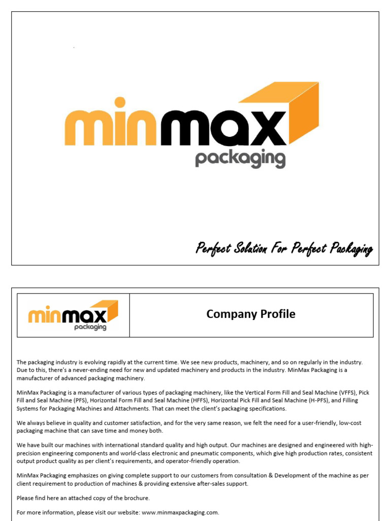 MinMax Packaging 2023 | PDF | Machines | Density