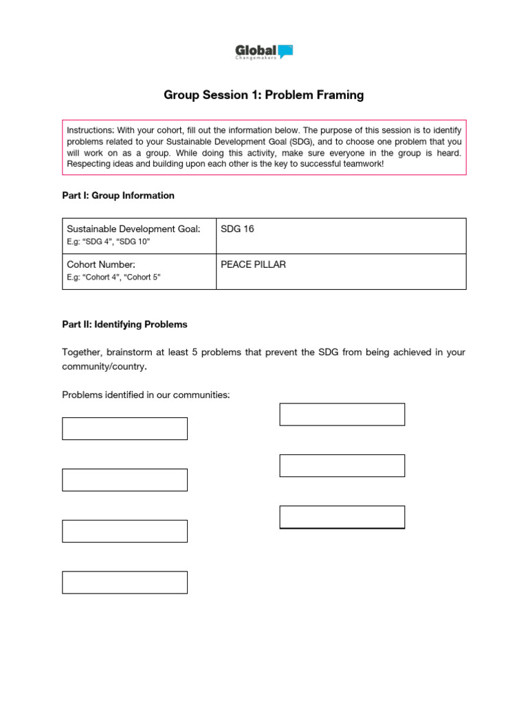 Group Session 1 - Problem Framing | PDF | Cognition | Psychological ...