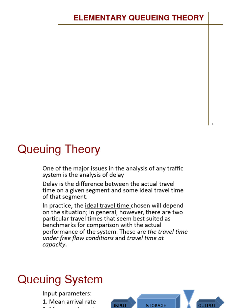 4 - Elementary Queuing Theory | PDF | Applied Mathematics