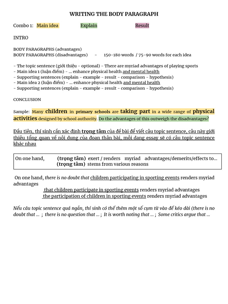 Body Writing Task 2 Instruction | PDF | Junk Food | Obesity