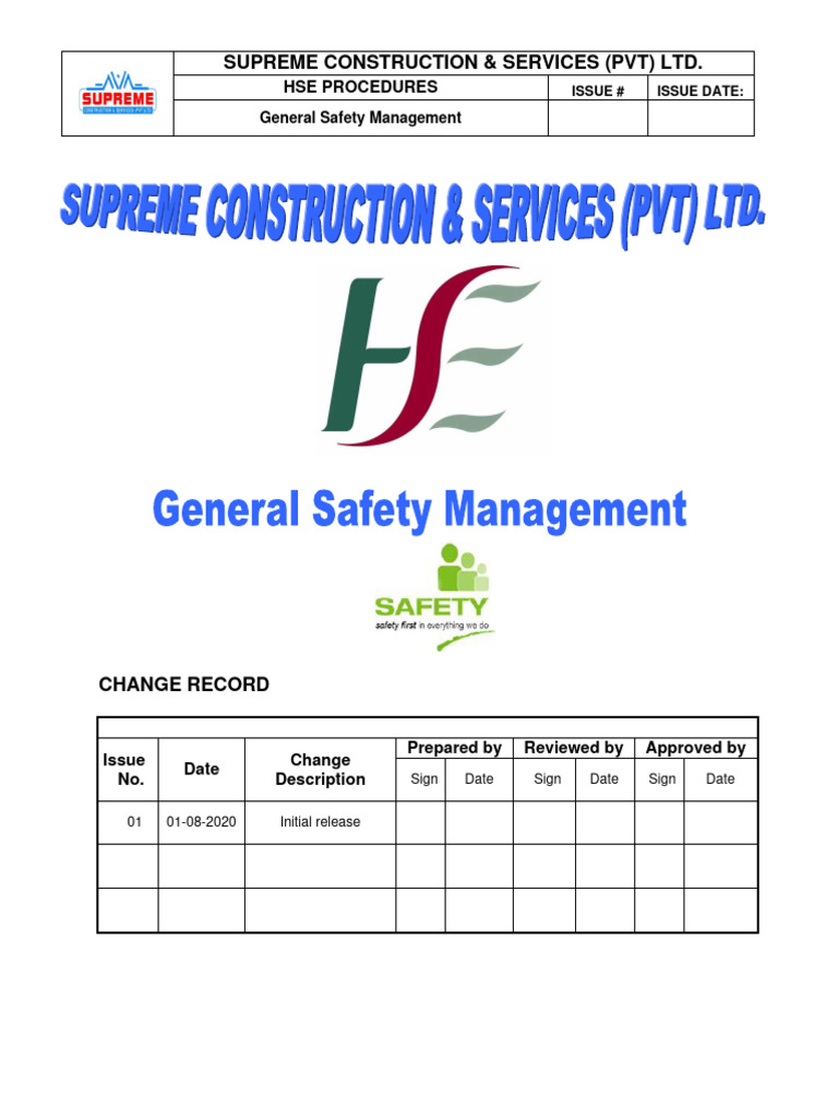 SCS HSE Procedures | PDF | Crane (Machine) | Welding