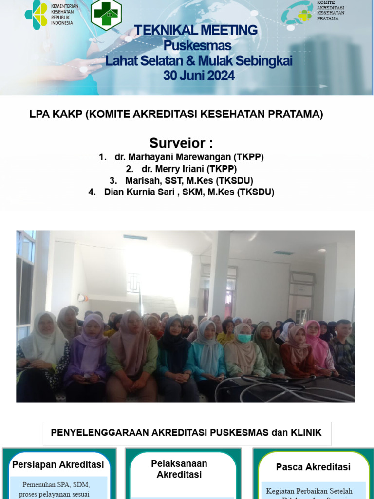 Teknikal Meeting Puskesmas Lahat Selatan Dan Mulak Sebingkai | PDF