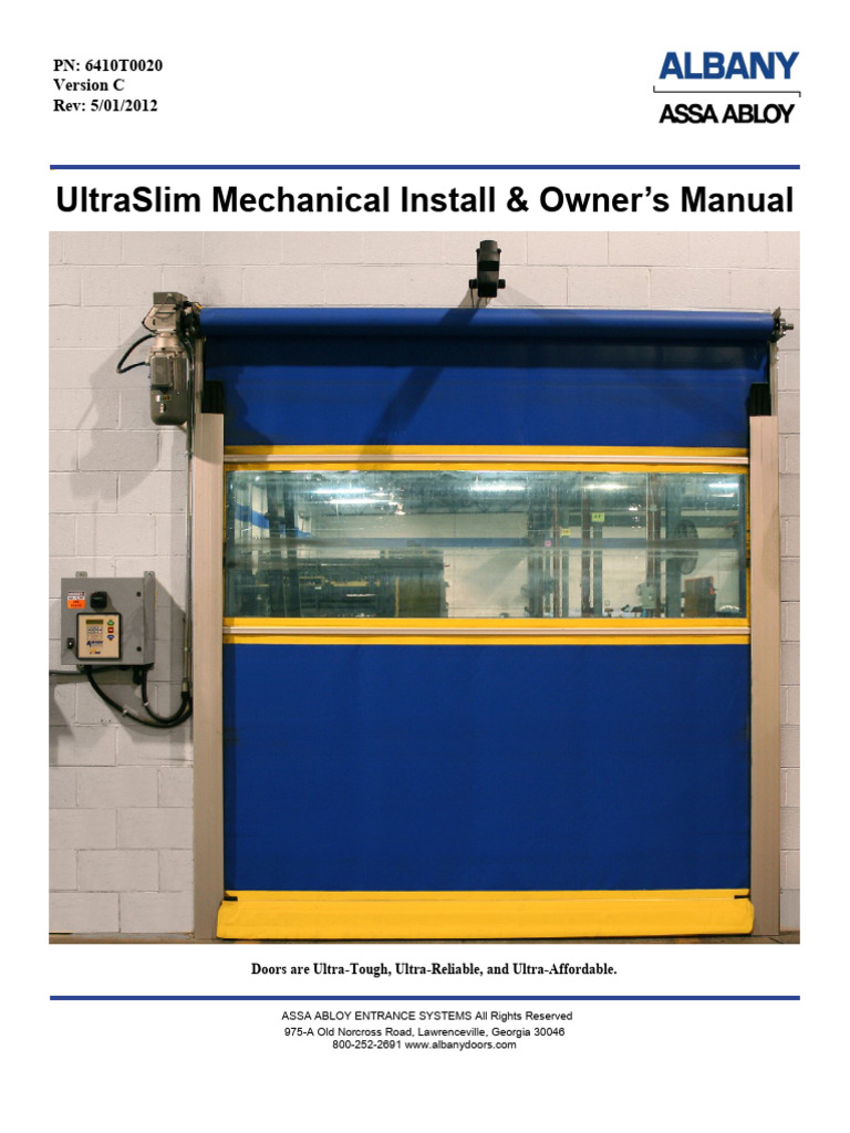 Ultra Slim Mech Install Owners 6410 T0020 Rev C | PDF | Door | Electrician