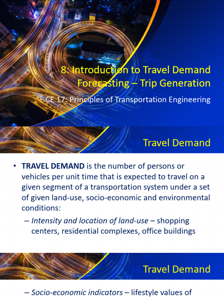 8 - Travel Demand Forecasting (Trip Generation) | PDF | Regression Analysis | Statistical Analysis