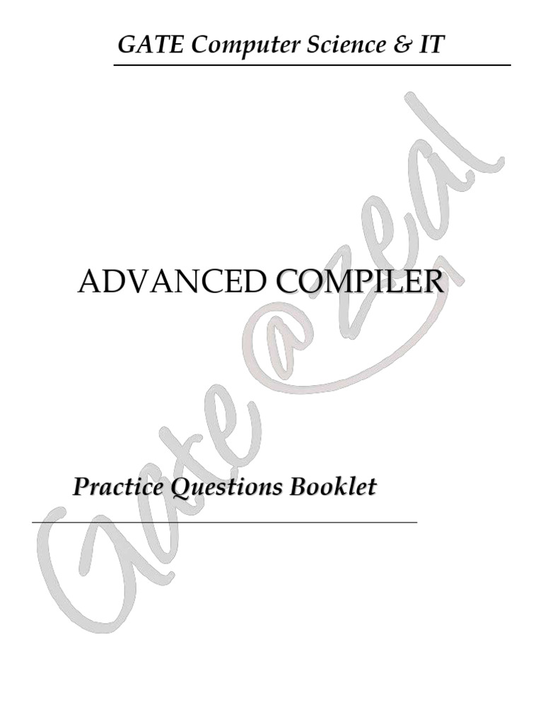 GATE Compiler Design Practice | PDF | Parsing | Compiler