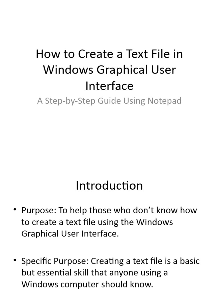 Create Text File Demonstration | PDF Create Text File Demonstration | PDF