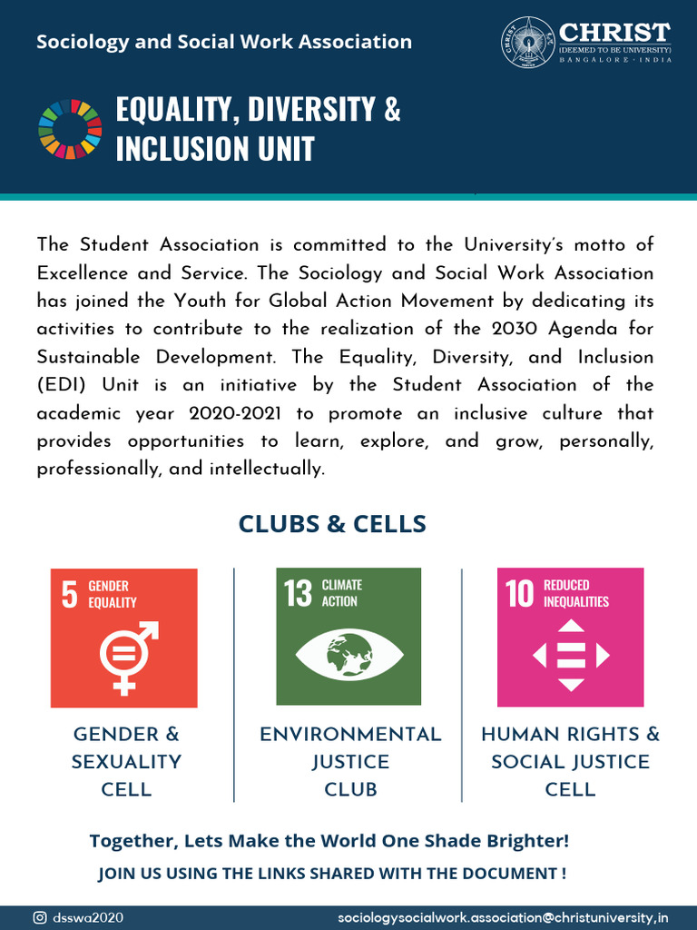 Equality Diversity & Inclusion Unit | PDF | Sustainability | Gender ...