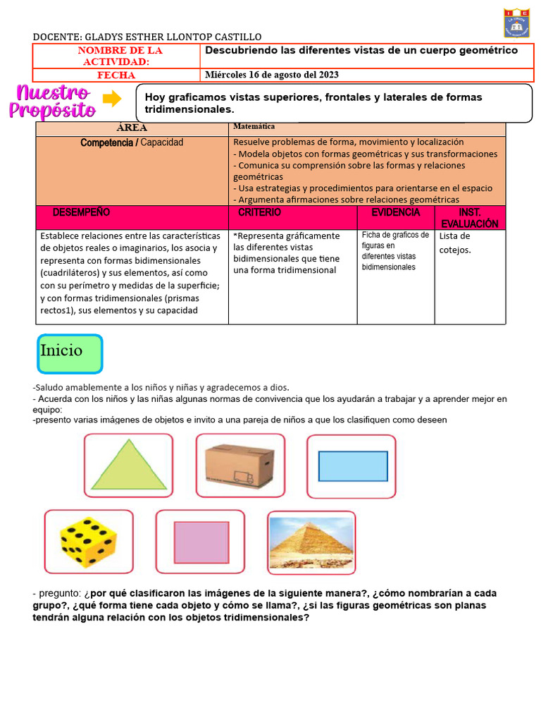 Hojas De Trabajo De Formas Bidimensionales Sencillas Fichas Para