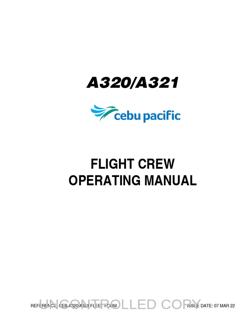 A320 - A321 Flight Crew Operating Manual (Effective 10-Mar-2022) PDF ...