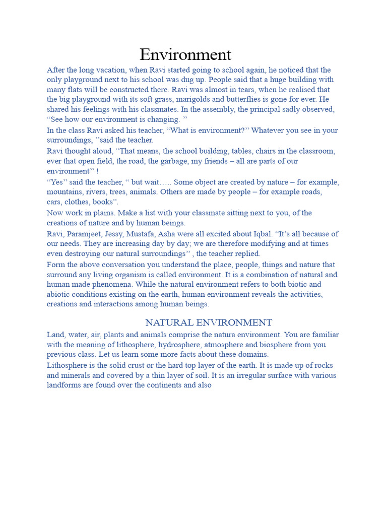 Environment | PDF | Home & Garden | Science & Mathematics