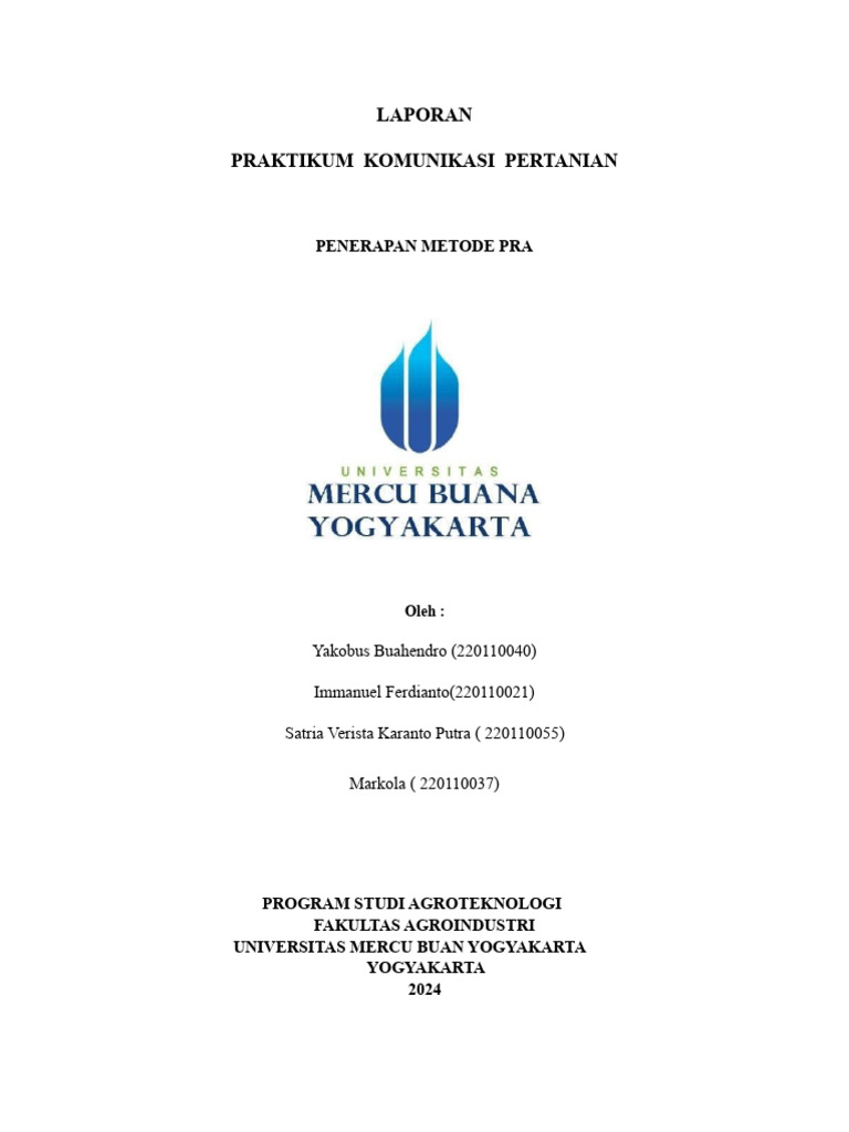 LAPORAN Prak Komunikasi Pertanian | PDF