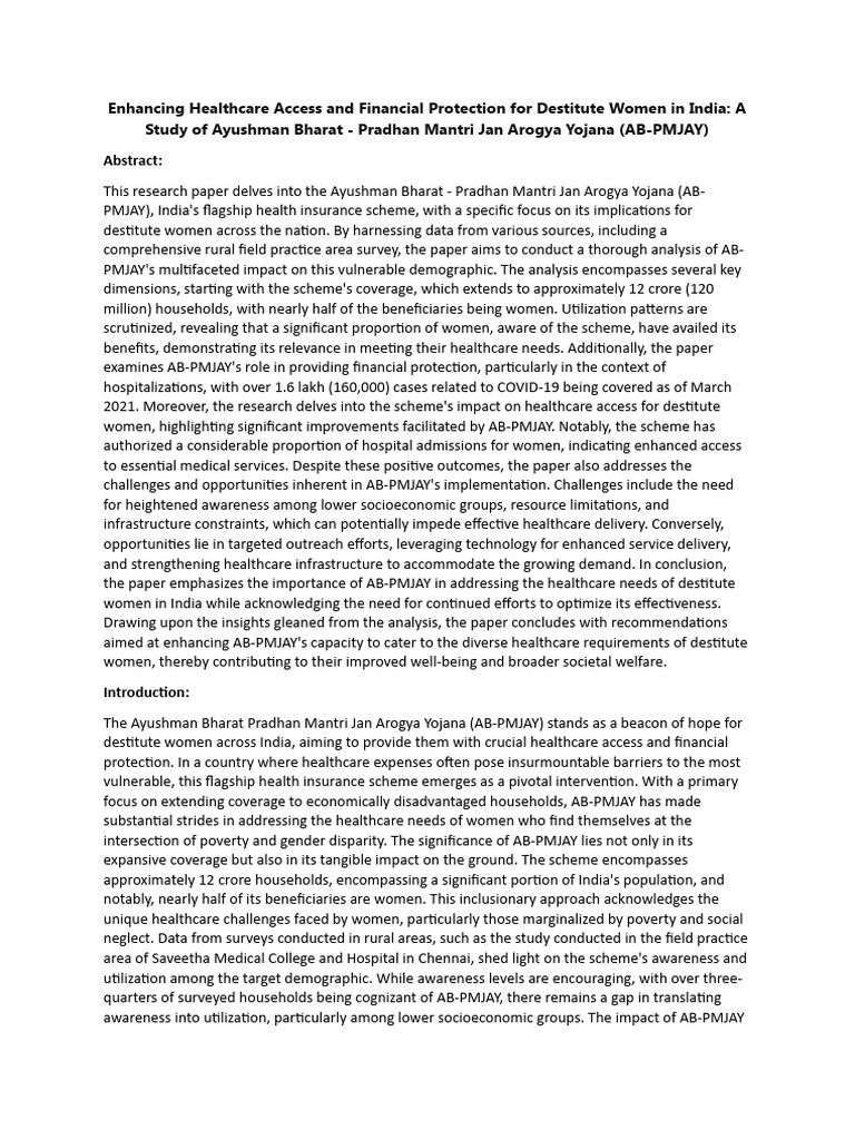 research paper health | PDF | Health Care