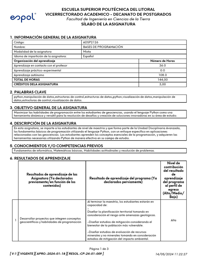 Contenido Curso BASES DE PROGRAMACI N | PDF | Aprendizaje | Python (lenguaje de programación)