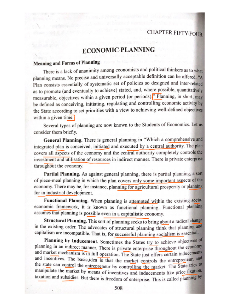 Economic Planning | PDF