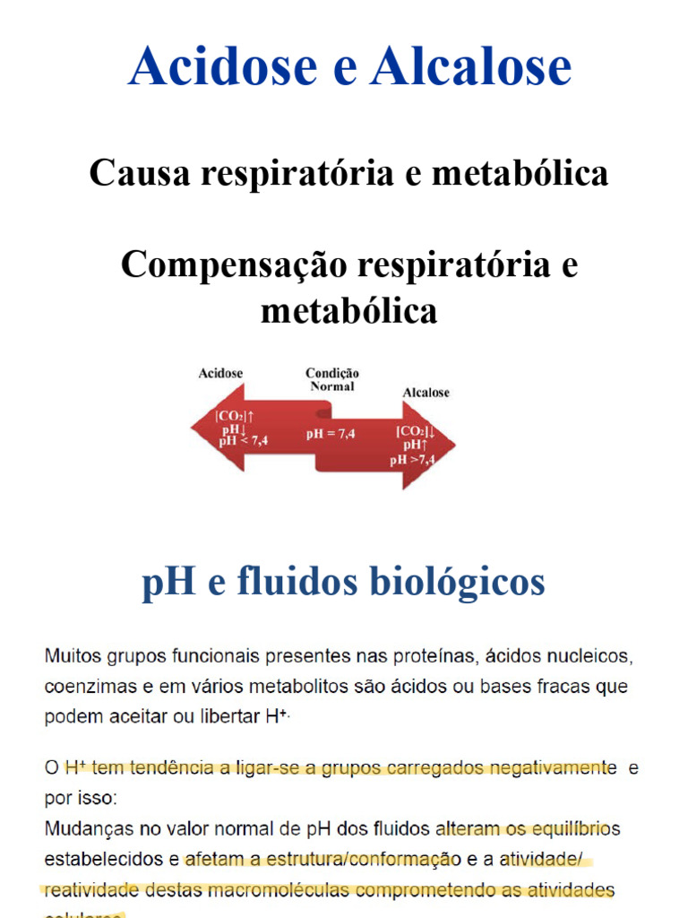 Distúrbios Ácido-Base: Acidose e Alcalose | PDF | Solução-tampão