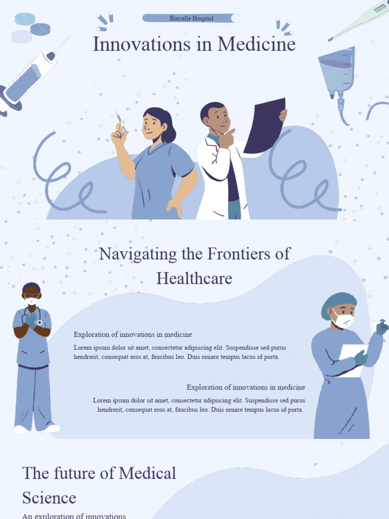Blue Illustrative Innovation in Medicine Presentation | PDF | Health ...