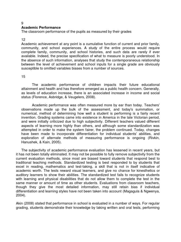Academic Performance | PDF | Standardized Tests | Teachers
