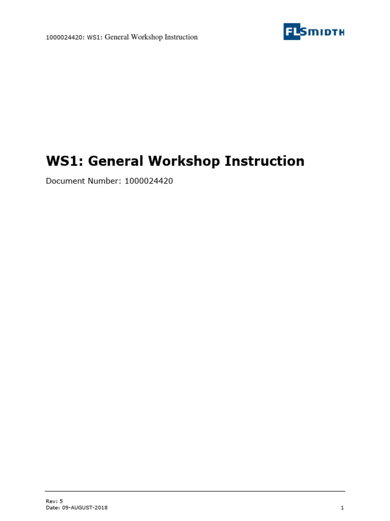 Workshop Instruction 1 WS1 | PDF | Engineering Tolerance ...