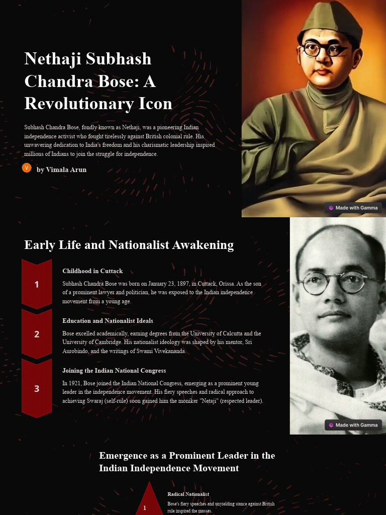 Nethaji Subhash Chandra Bose A Revolutionary Icon | PDF | Political Science