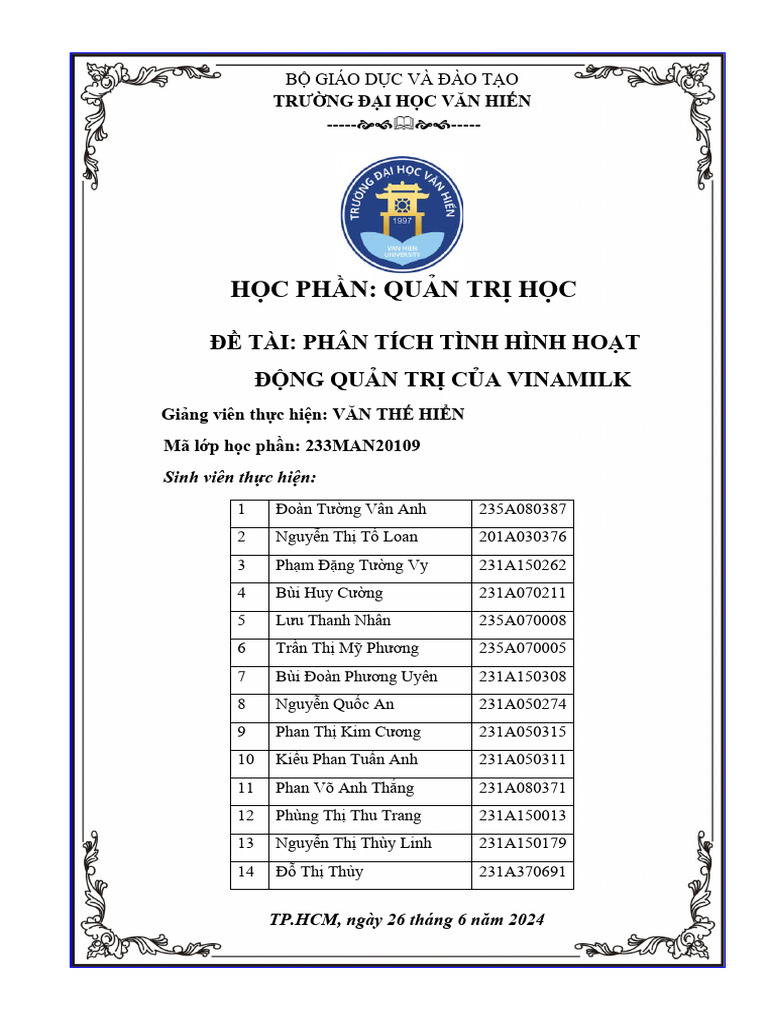 Tiểu Luận QTH | PDF